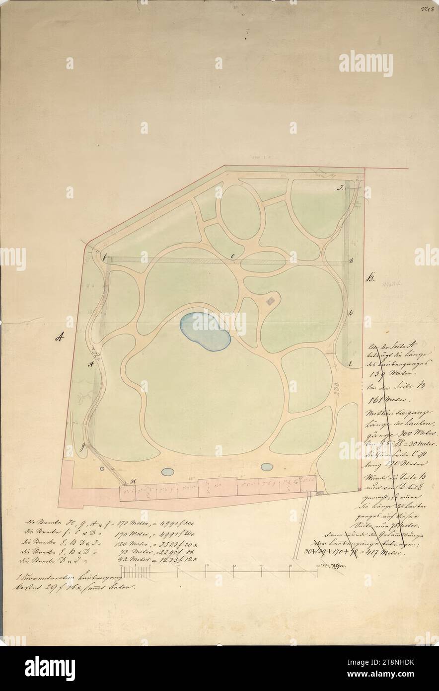 Vienna I, Hofburg, Burggarten, version enlarged by the Ringstrasse ...