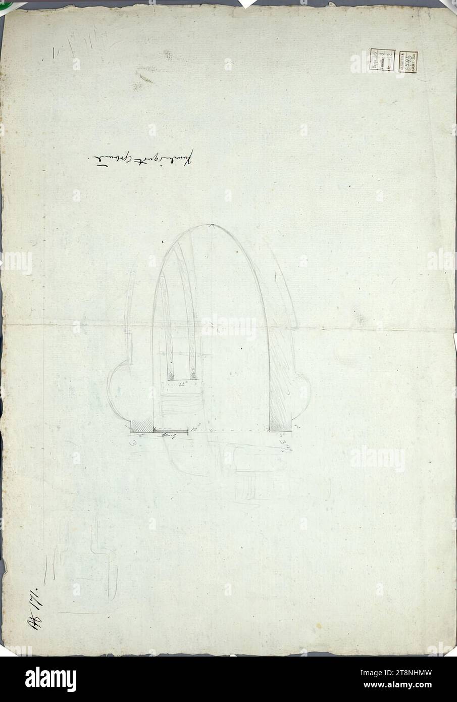 Vienna I, Hofburg, Paradeisgartl, ground plan of a building, 1830, plan ...