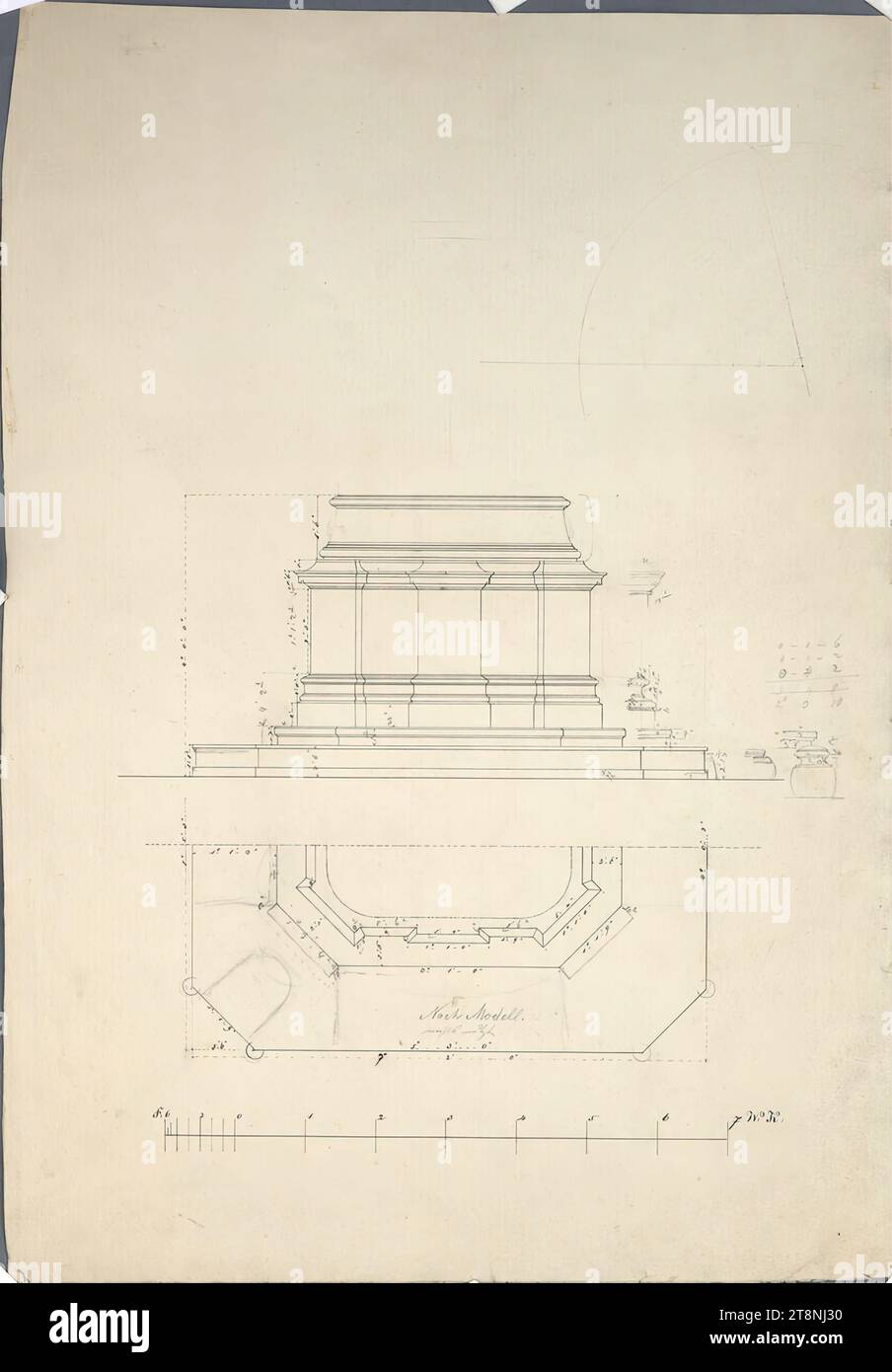 Vienna I, Hofburg, Outer Burgplatz, Archduke Carl monument, base ...