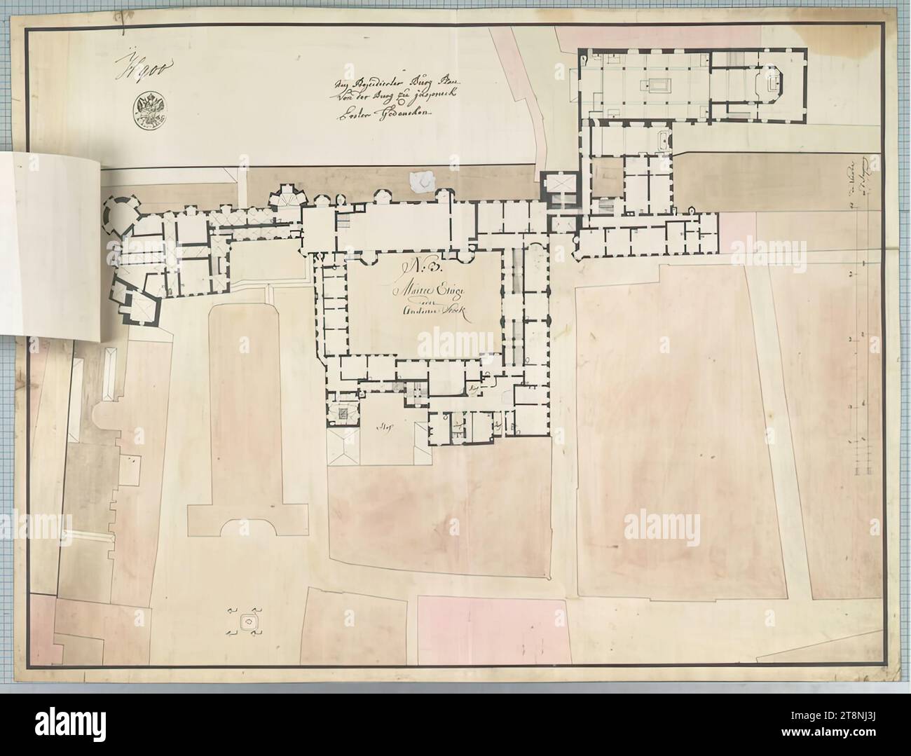 Innsbruck, Hofburg, conversion project, first draft, site plan and ...