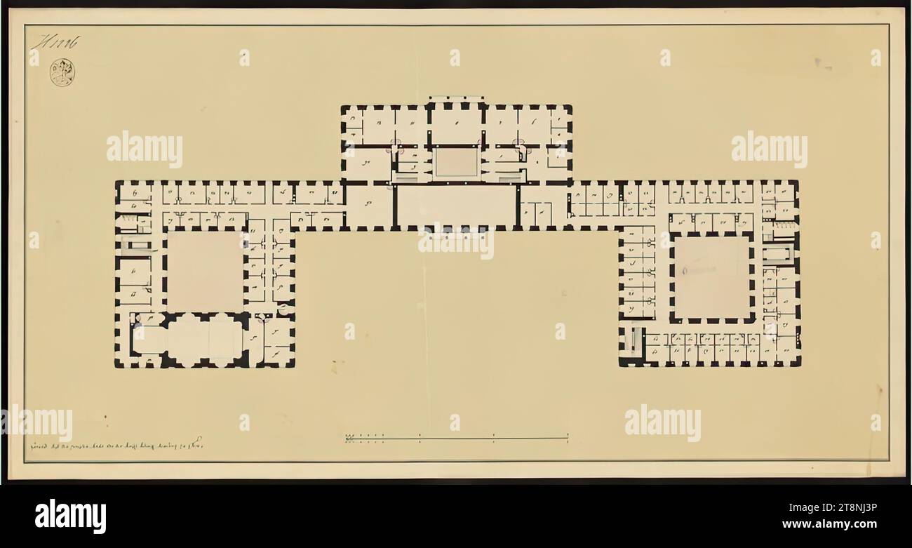 Budapest, Royal Castle in Ofen, ground plan, 2nd floor, indefinite ...