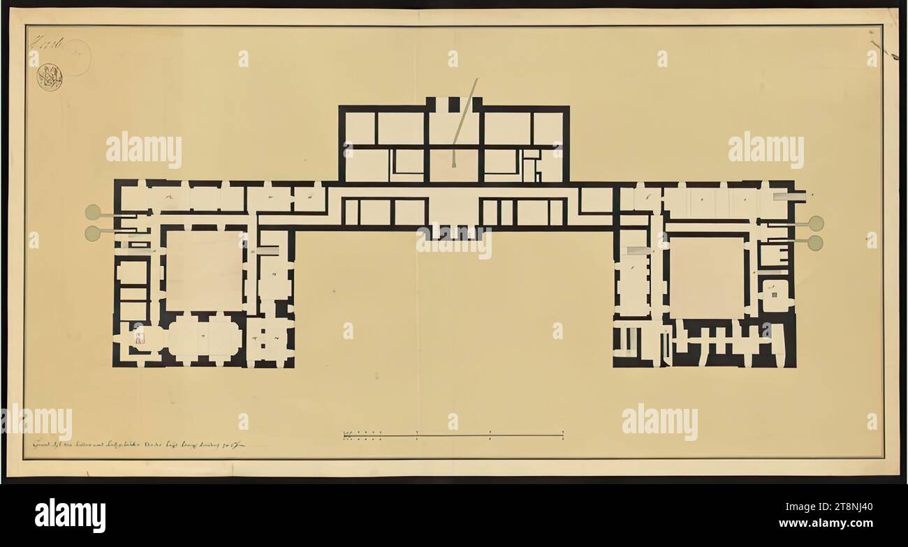 Budapest, Royal Castle in Furnace, ground plan, basement, indefinite ...