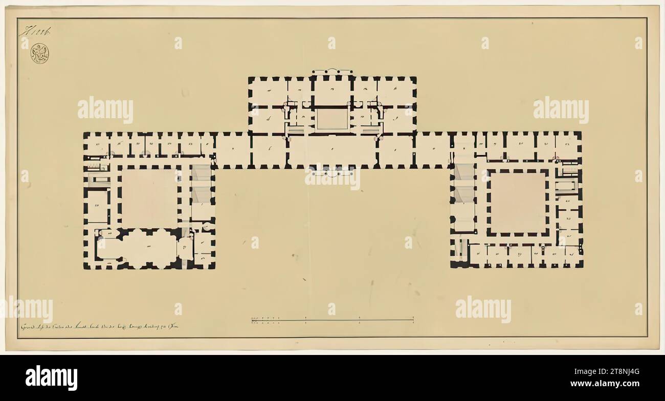 Budapest, Royal Castle in Ofen, ground plan, 1st floor, indefinite ...