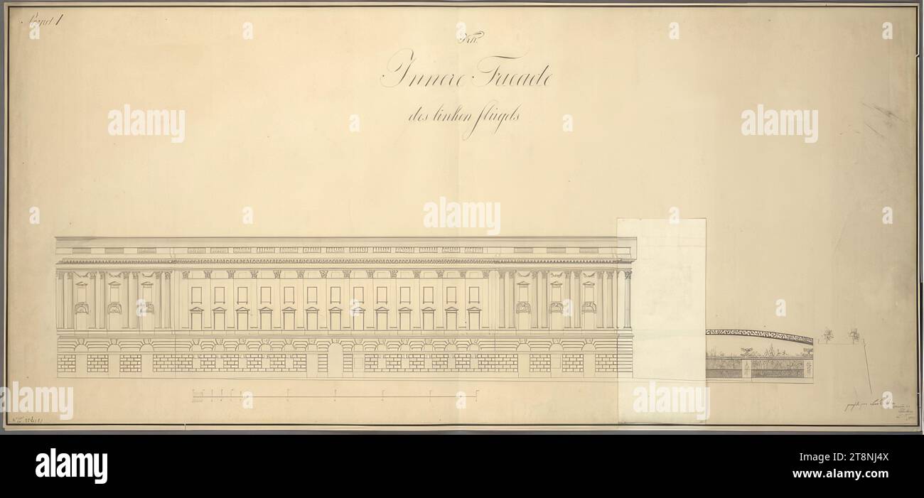 Vienna I, Hofburg, conversion and new building project, suburban facade ...