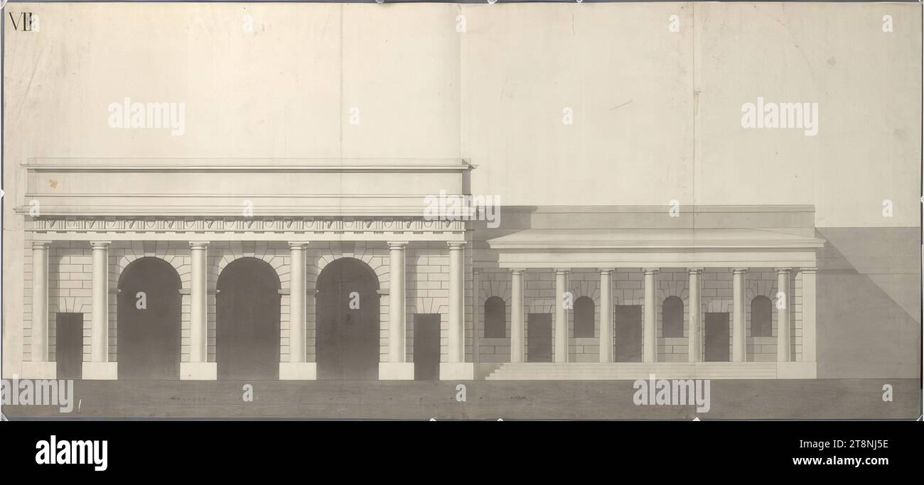 Vienna I, Hofburg, Outer Castle Gate, project, city side, alternative ...