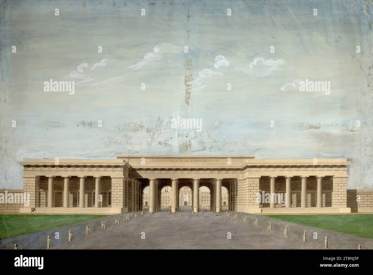 Vienna I, Hofburg, outer castle gate, city side, perspective, 1824-1828 ...