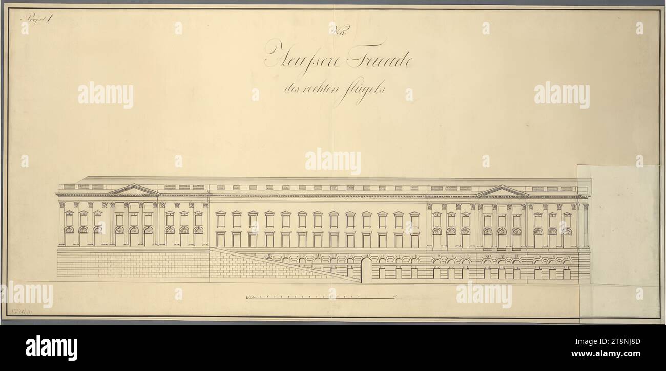 Vienna I, Hofburg, conversion and new building project, suburban facade ...