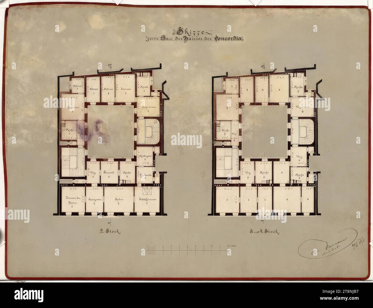 Vienna I, Werdertorgasse, Concordia House, 2nd, 3rd and 4th floor ...