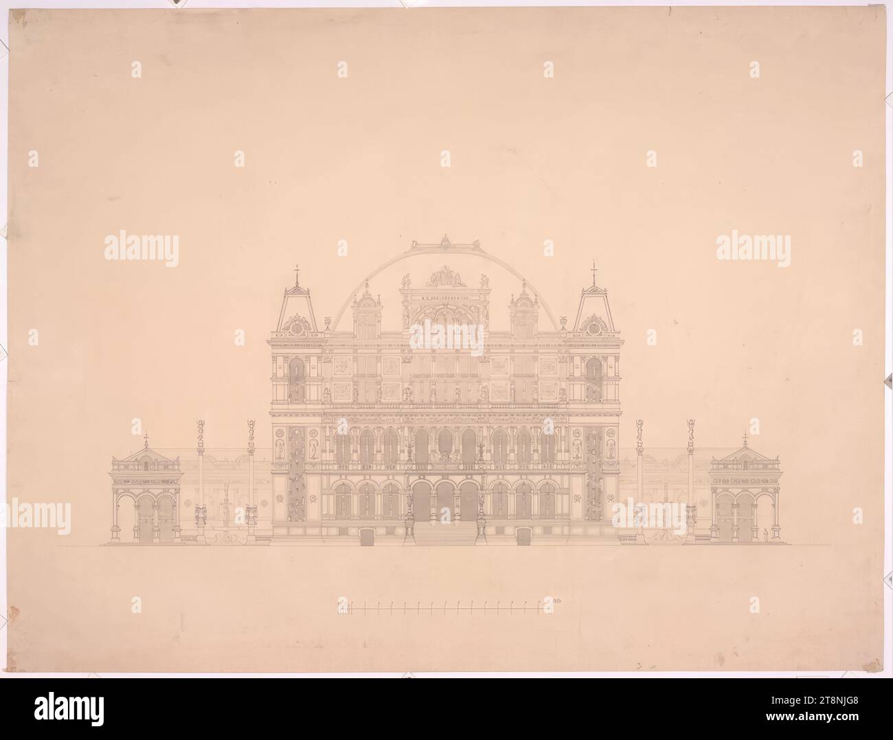 Court opera competition, outline, Carl von Hasenauer (Vienna 1833 ...