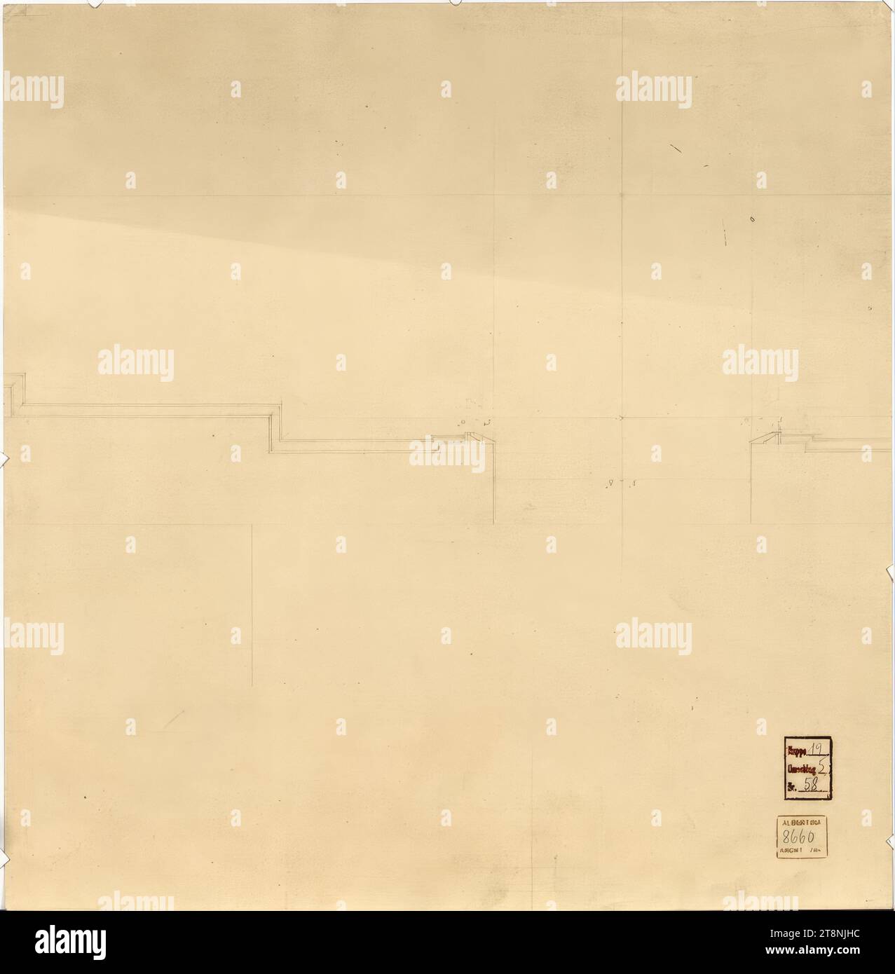 Ground plan of a wall section, Carl von Hasenauer (Vienna 1833 - 1894 ...