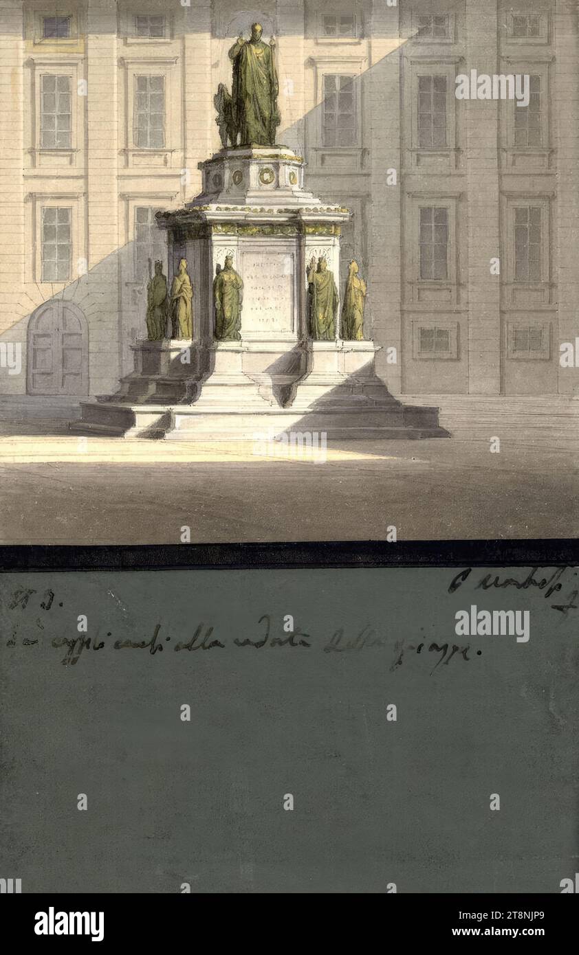 Vienna I, Hofburg, inner courtyard, Emperor Franz monument, cover sheet ...