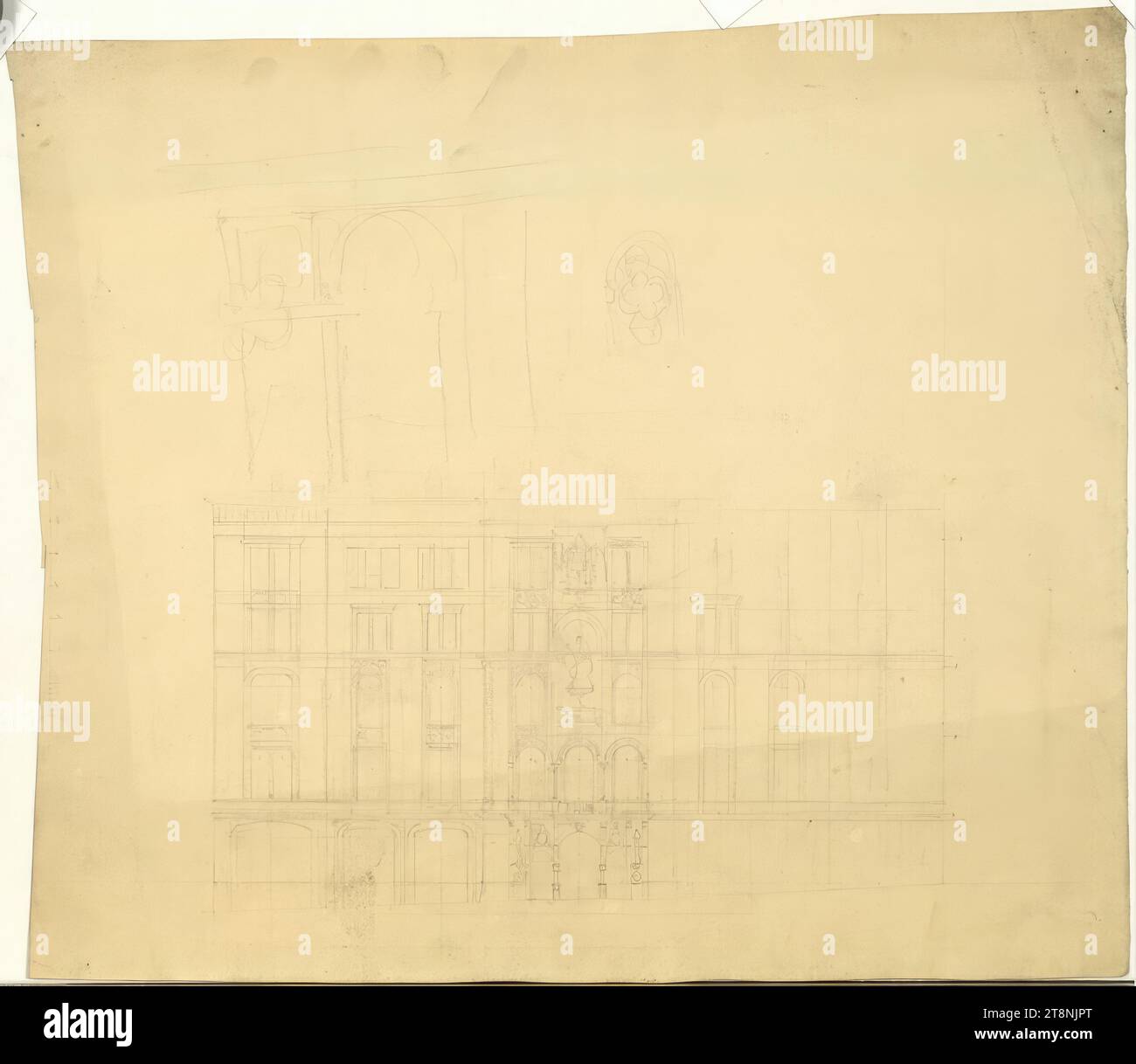 Vienna I, Am Hof/ Tiefer Graben, design sketch for the Creditanstalt ...