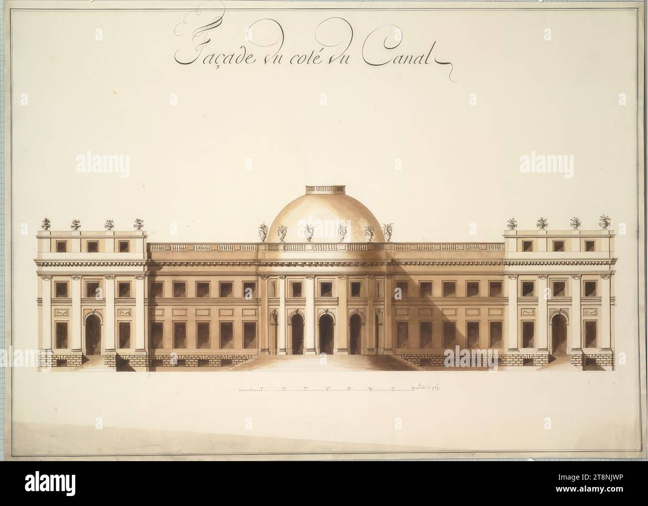 Laeken Castle, view of the garden side, anonymous, undated ...