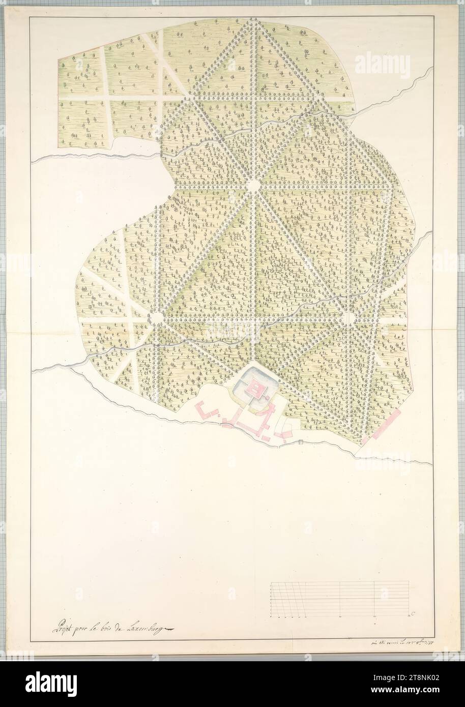 Laxenburg, palace and park, plan, indefinite, 1755, plan, paper; pen ...