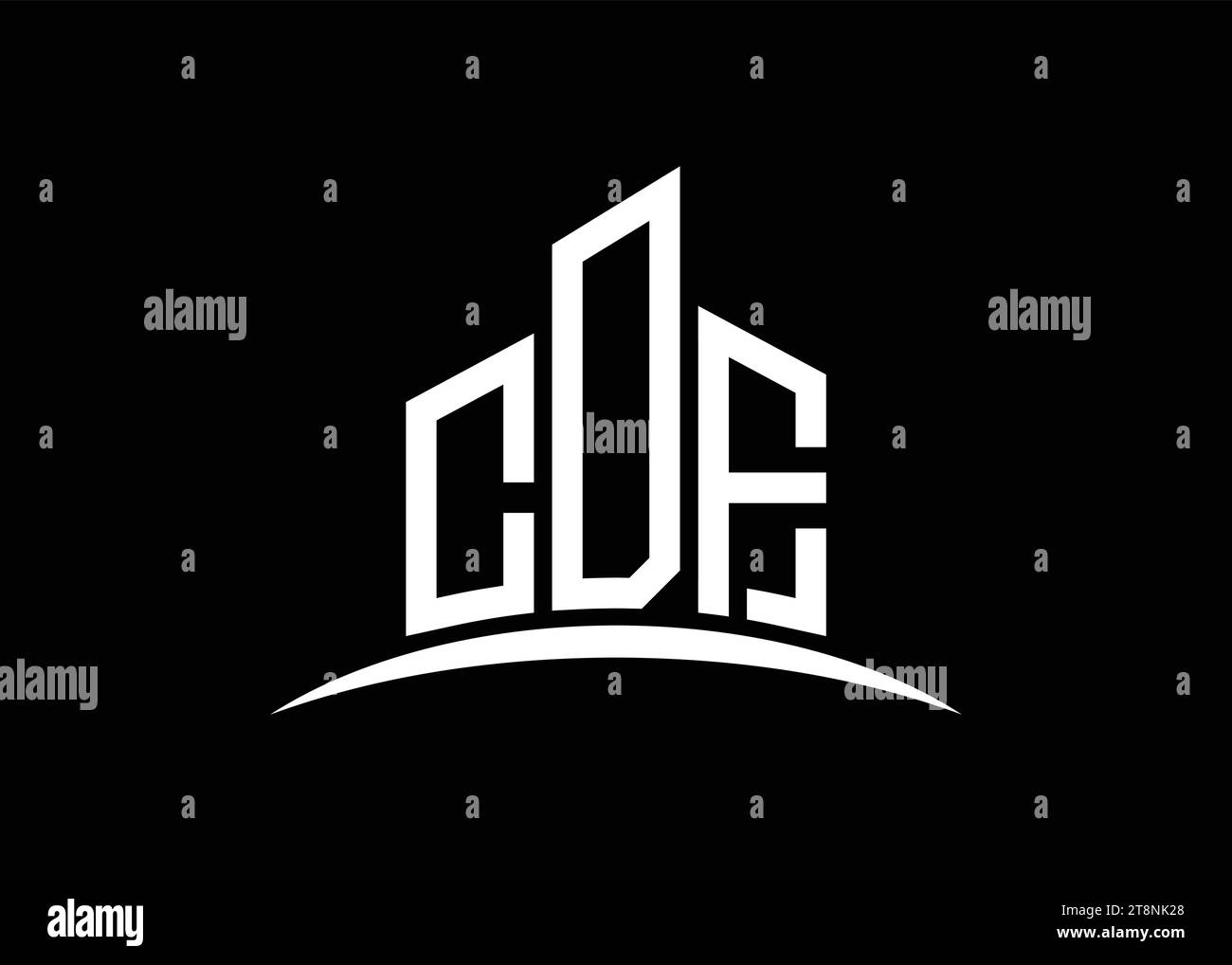 Letter c d f house logo Stock Vector Images - Alamy