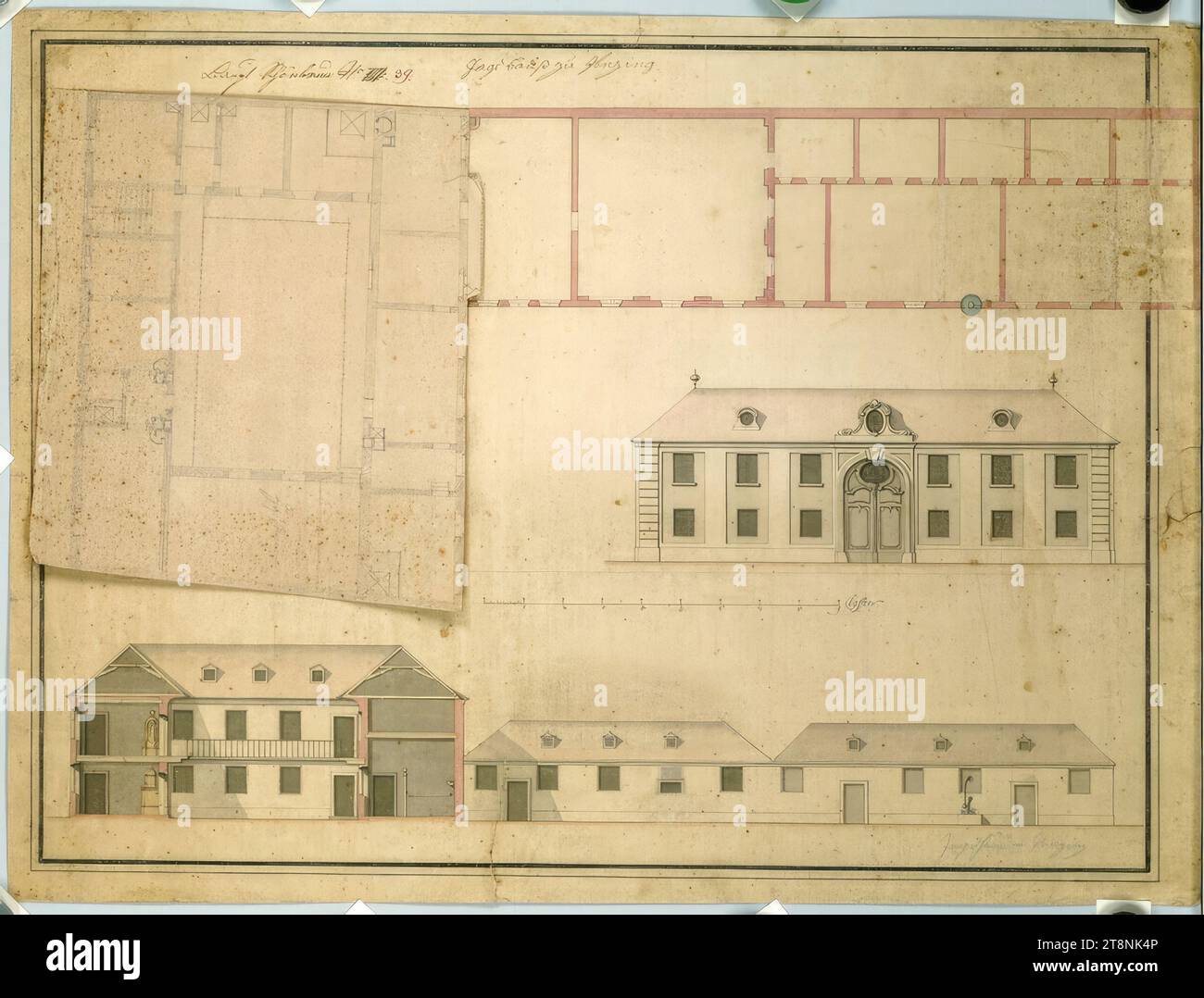Vienna, Schönbrunn Palace, hunting lodge in Penzing, ground plan and ...