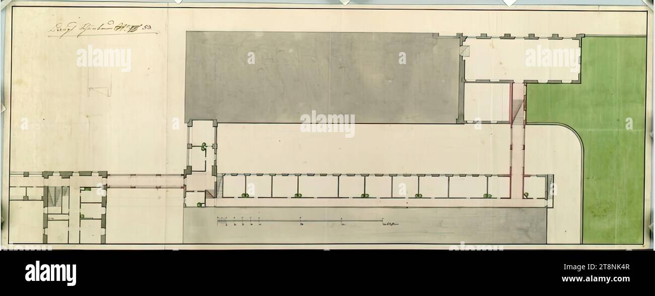 Vienna, Schönbrunn Palace, corridor from the main building to the ...
