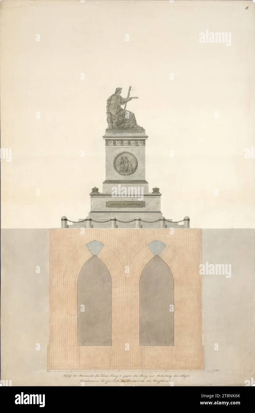 Vienna I, Hofburg, outer castle gate with Emperor Franz and Maria ...