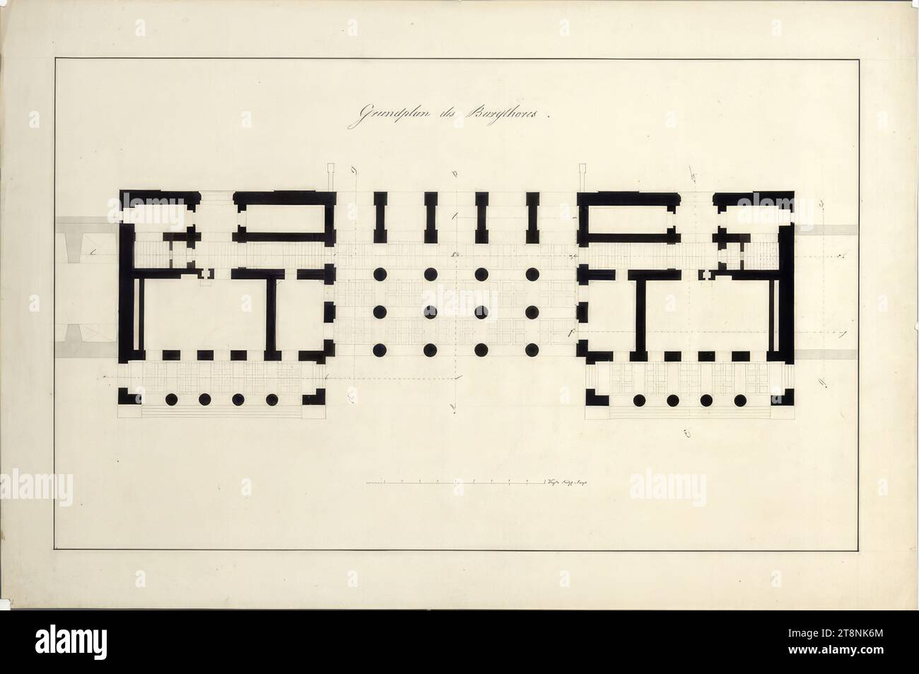 Vienna I, Hofburg, Outer Castle Gate, ground plan, around 1824 ...