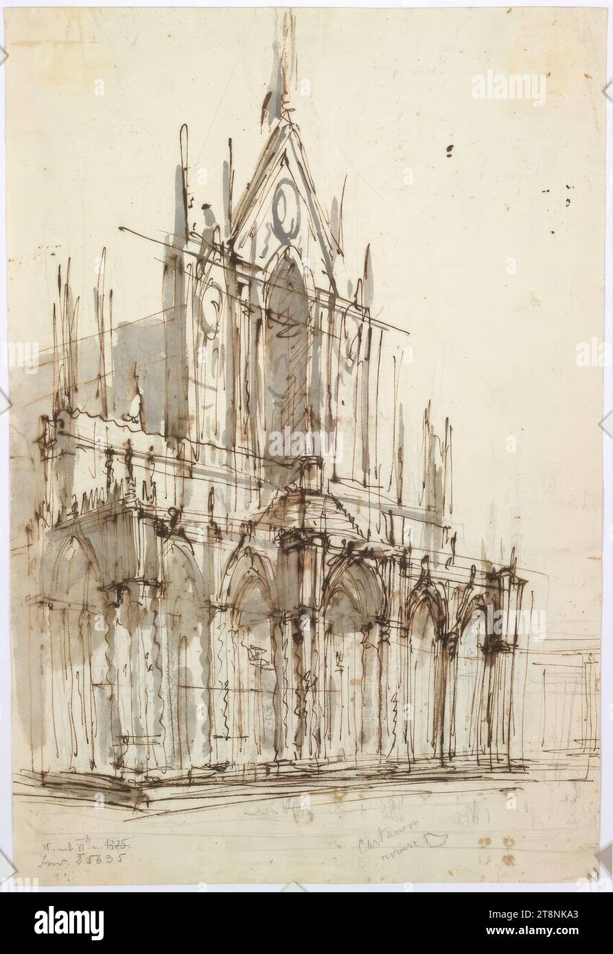Milan, Cathedral, sketches for the completion of the facade, 1745-1751 ...