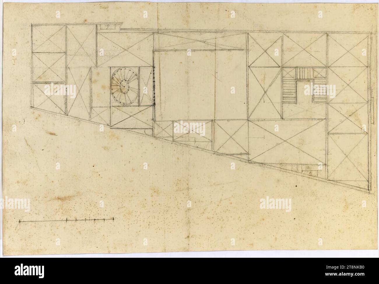 Rome, Palazzo Carpegna, schematic overall floor plan with a rectangular ...