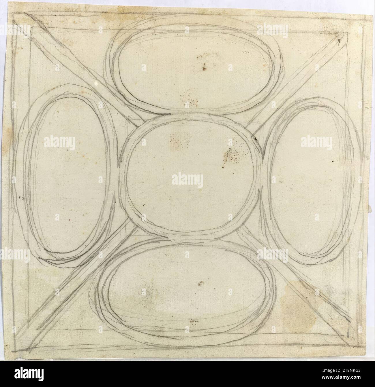 Rome, Palazzo Falconieri, study of a vault, architectural drawing ...
