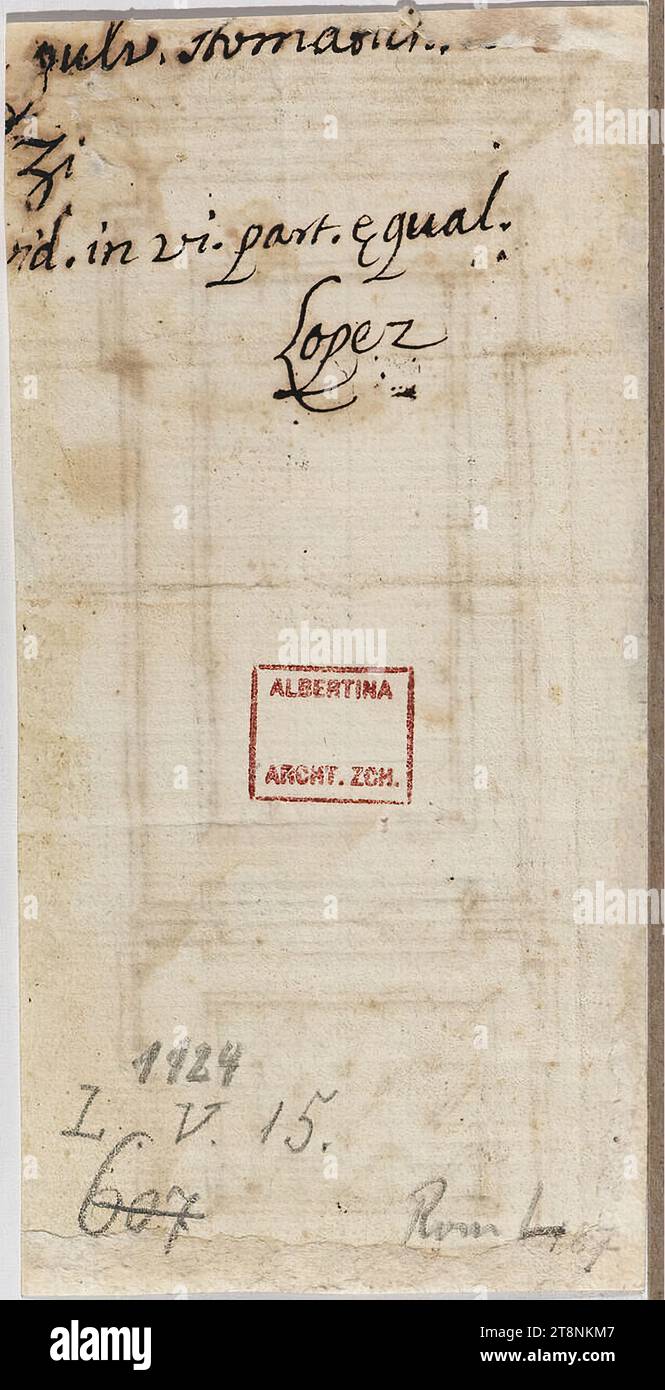 Rome, Palazzo Pamphilj, Document, 1644-1650, architectural drawing ...