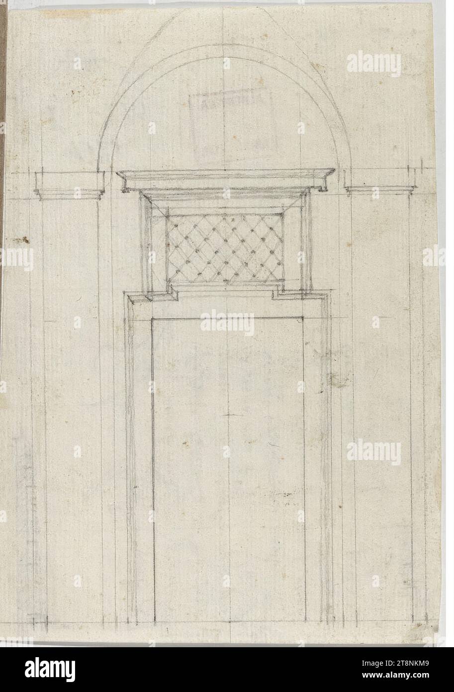 Rome, Palazzo Pamphilj, panel with door and overport window, 1644-1650 ...