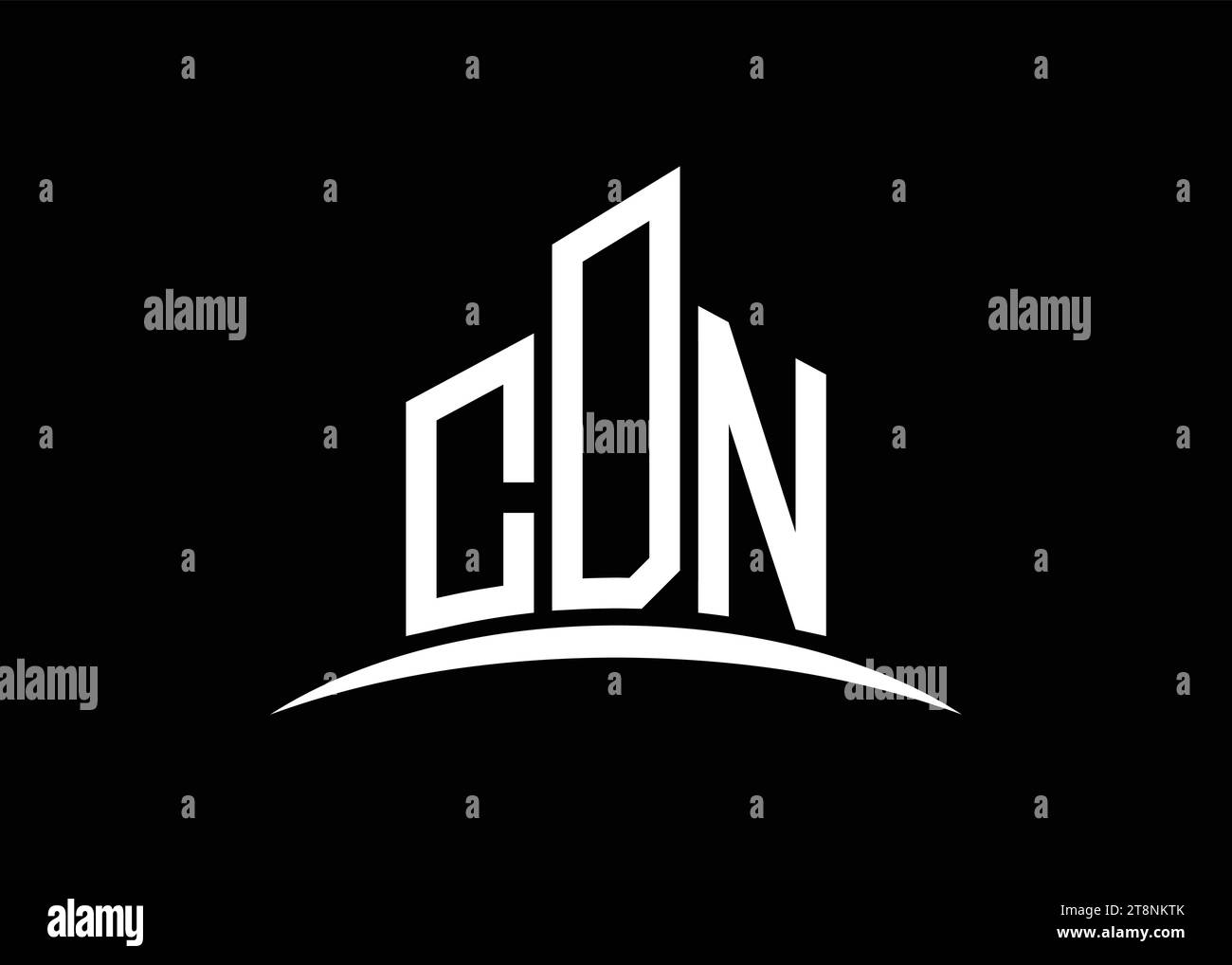 Letter CDN building vector monogram logo design template. Building ...