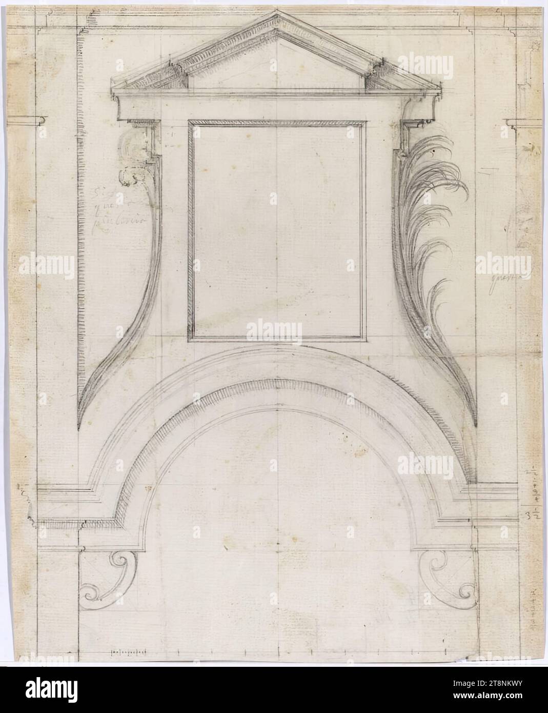 Rome, San Carlo alle Quattro Fontane, arch with aedicule frame ...