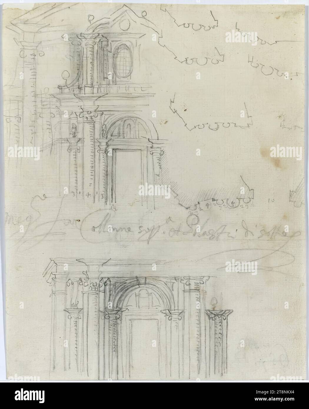Rome, San Carlo alle Quattro Fontane, Facade Project, 1640-1641 ...