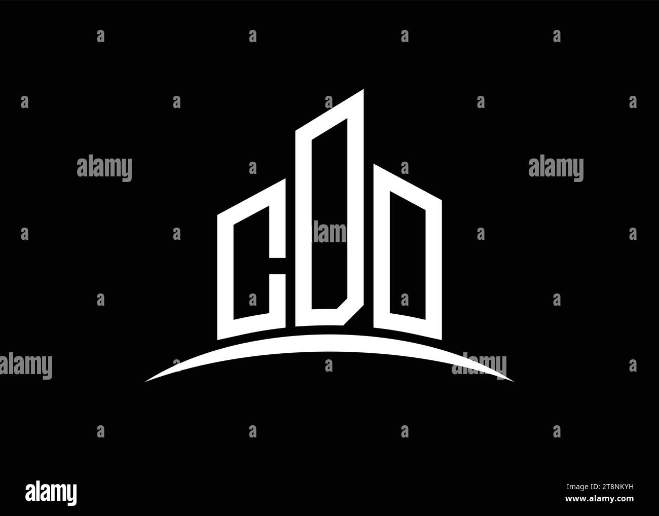Letter CDO building vector monogram logo design template. Building ...