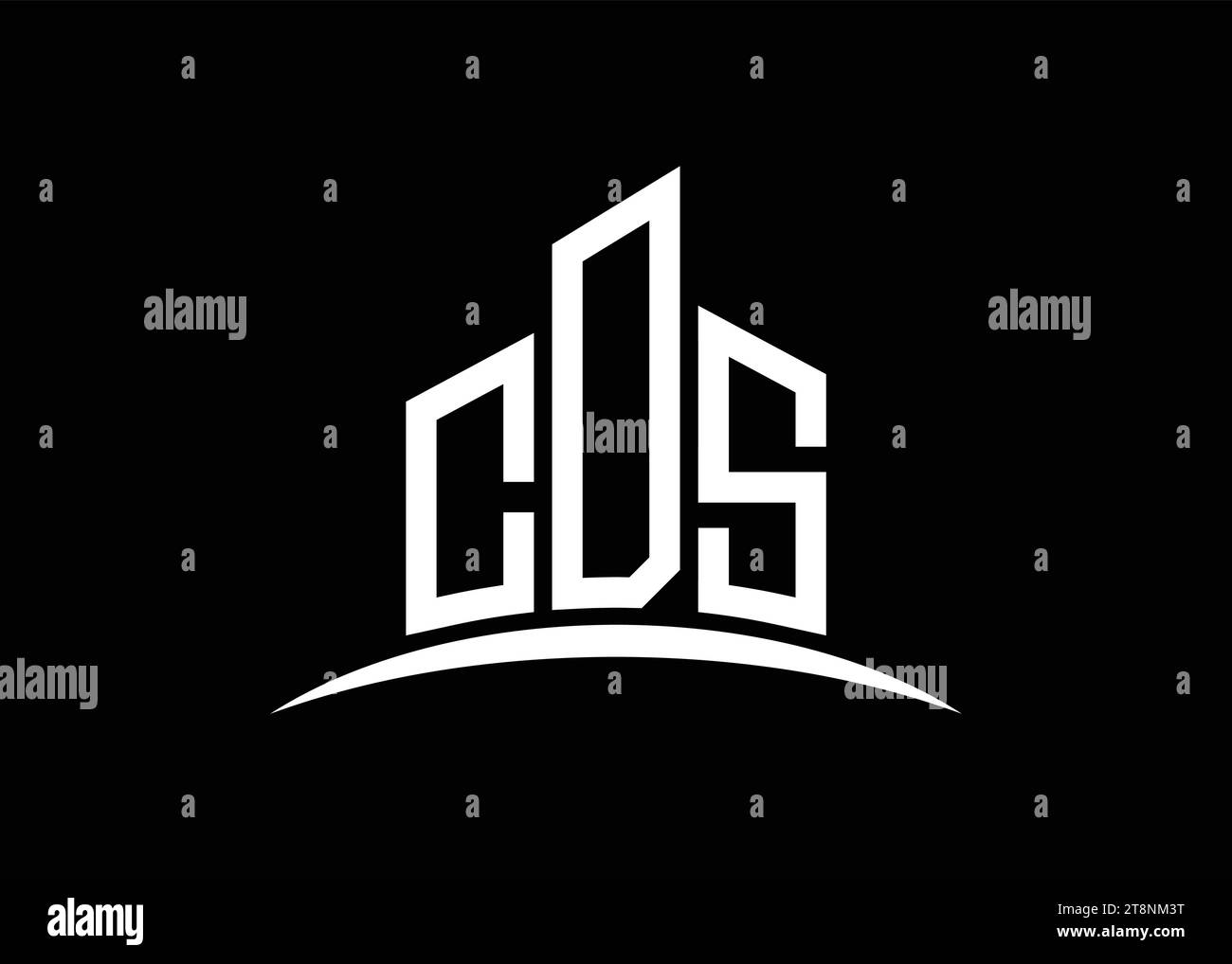 Letter CDS building vector monogram logo design template. Building ...