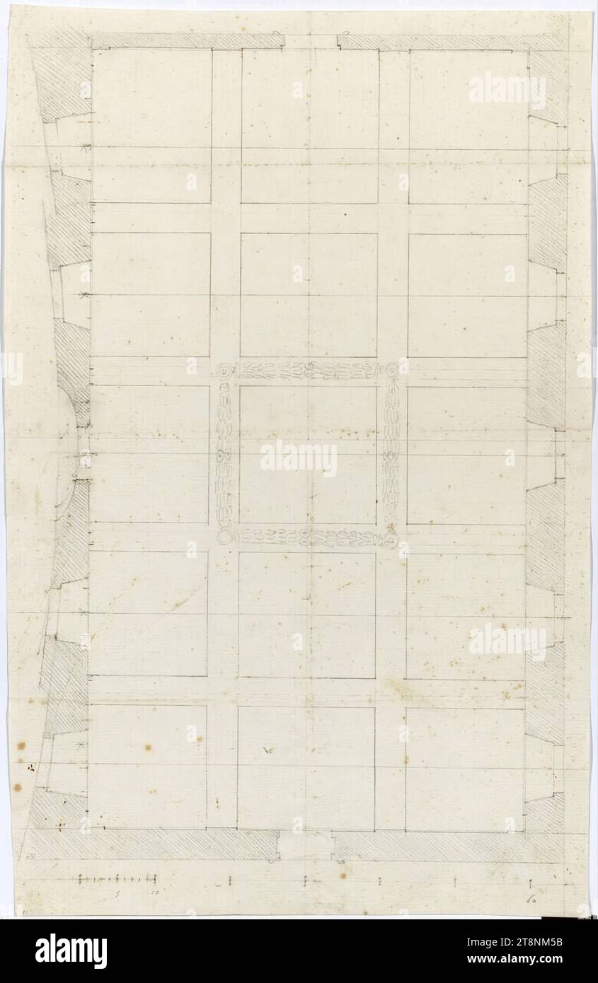 Rome, Oratorio dei Filippini, Library, floor plan with ceiling design ...