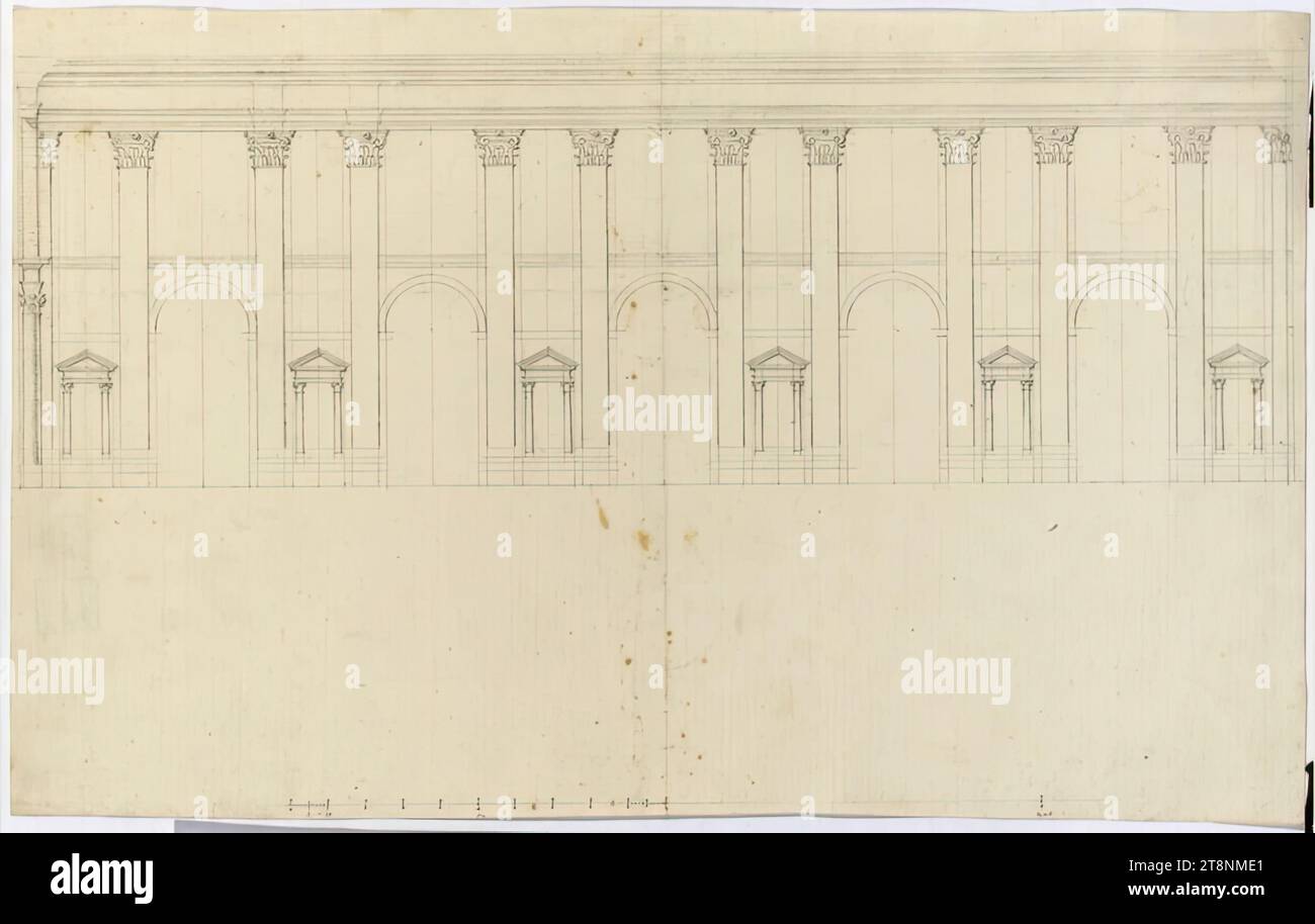 Rome, San Giovanni in Laterano, nave wall of the nave, architectural ...