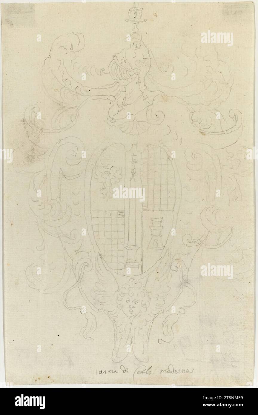 Rome, San Giovanni dei Fiorentini, coat of arms cartouche from the tomb ...