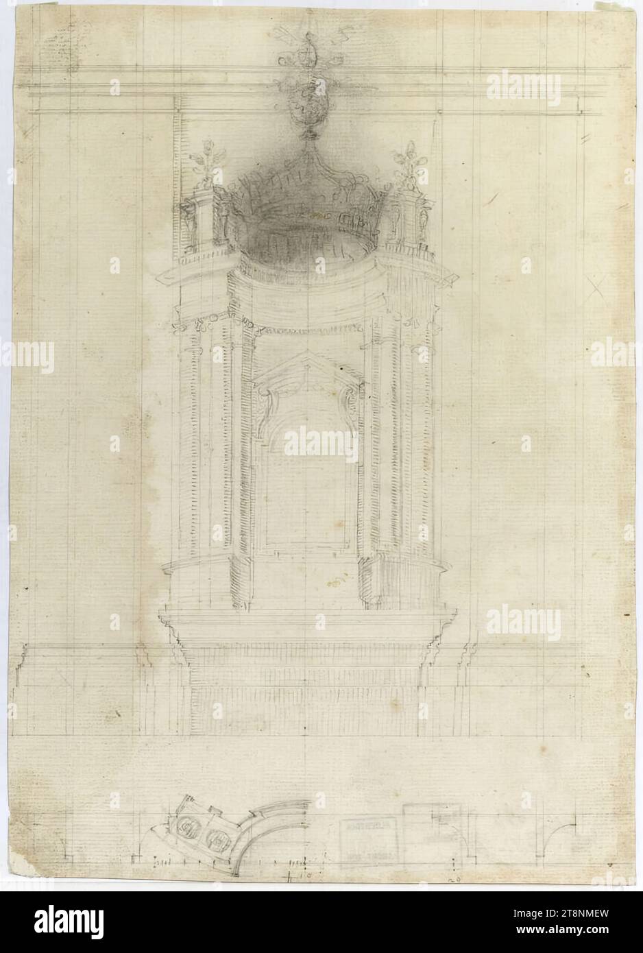 Rome, San Giovanni in Laterano, wall aedicula, 1656, architectural ...