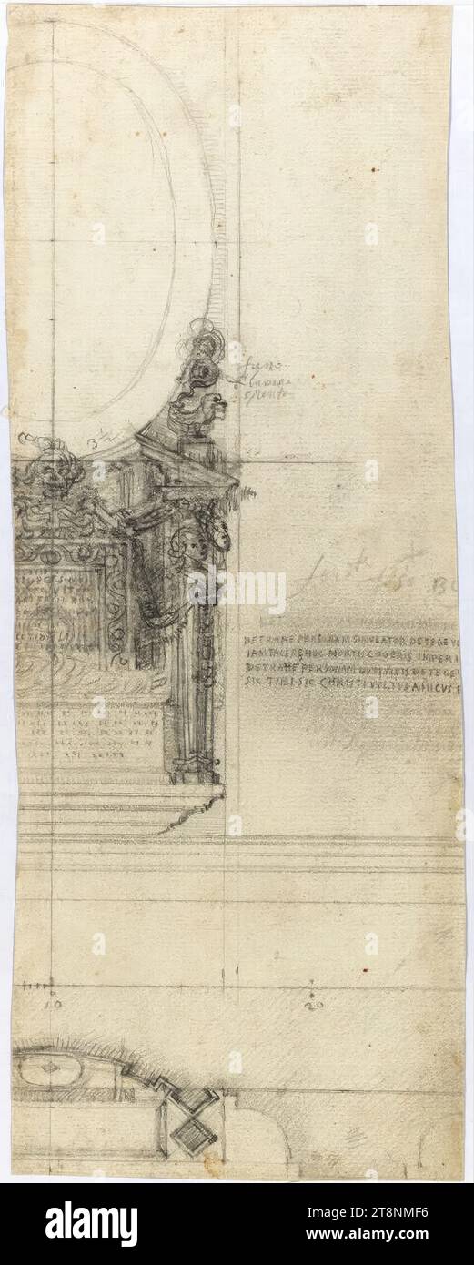 Rome, San Giovanni in Laterano, draft for the redesign of a wall tomb ...