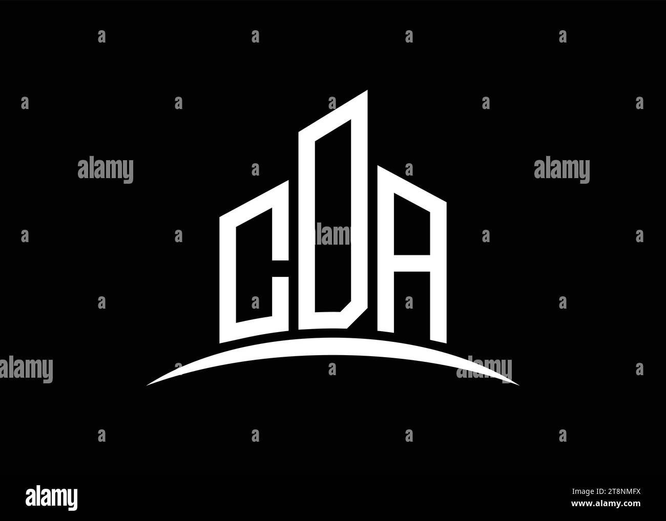 Letter CDA building vector monogram logo design template. Building Shape CDA logo Stock Vector ...