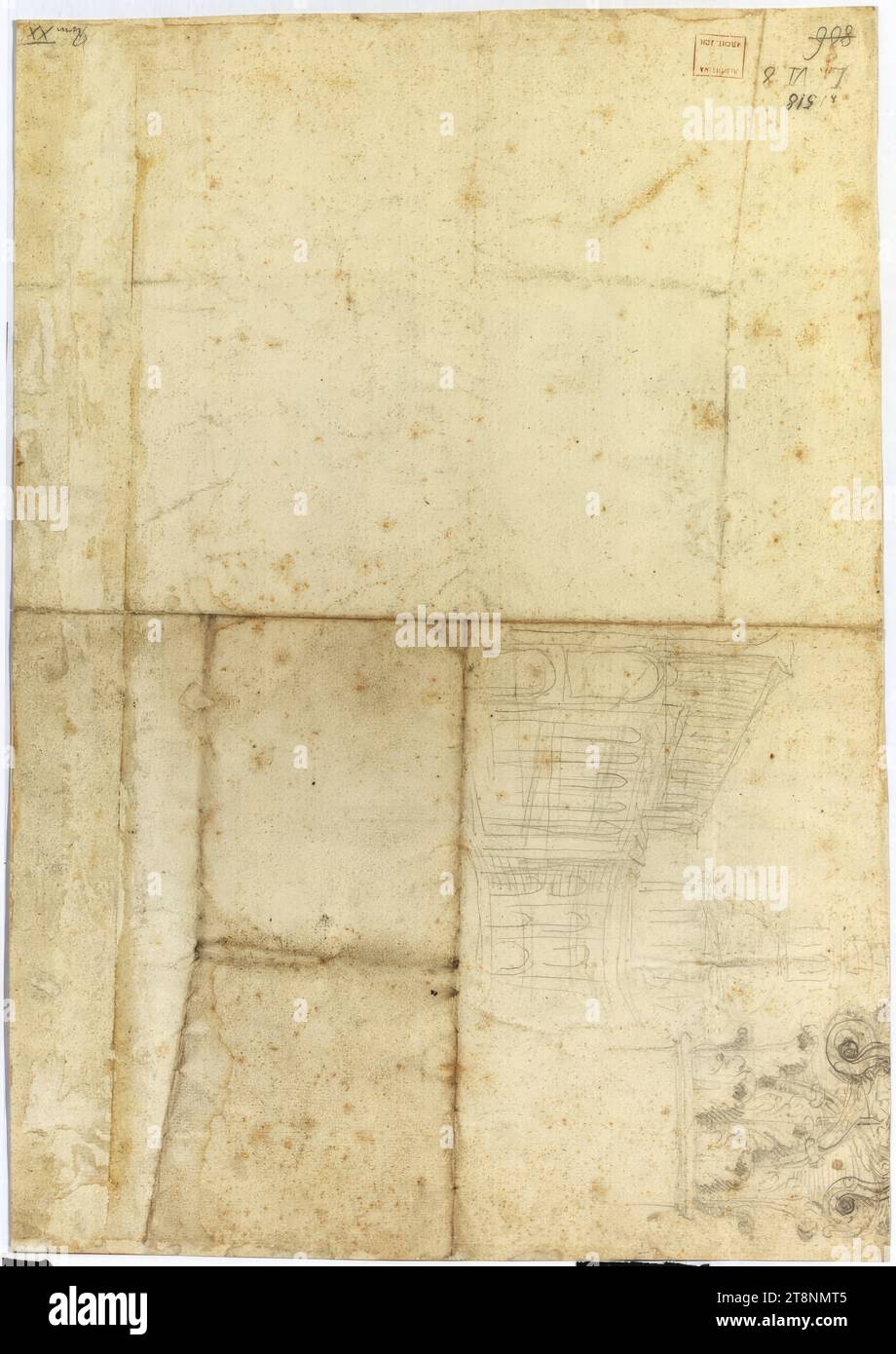 Rome, Sant' Ivo alla Sapienza, perspective of the courtyard with church ...