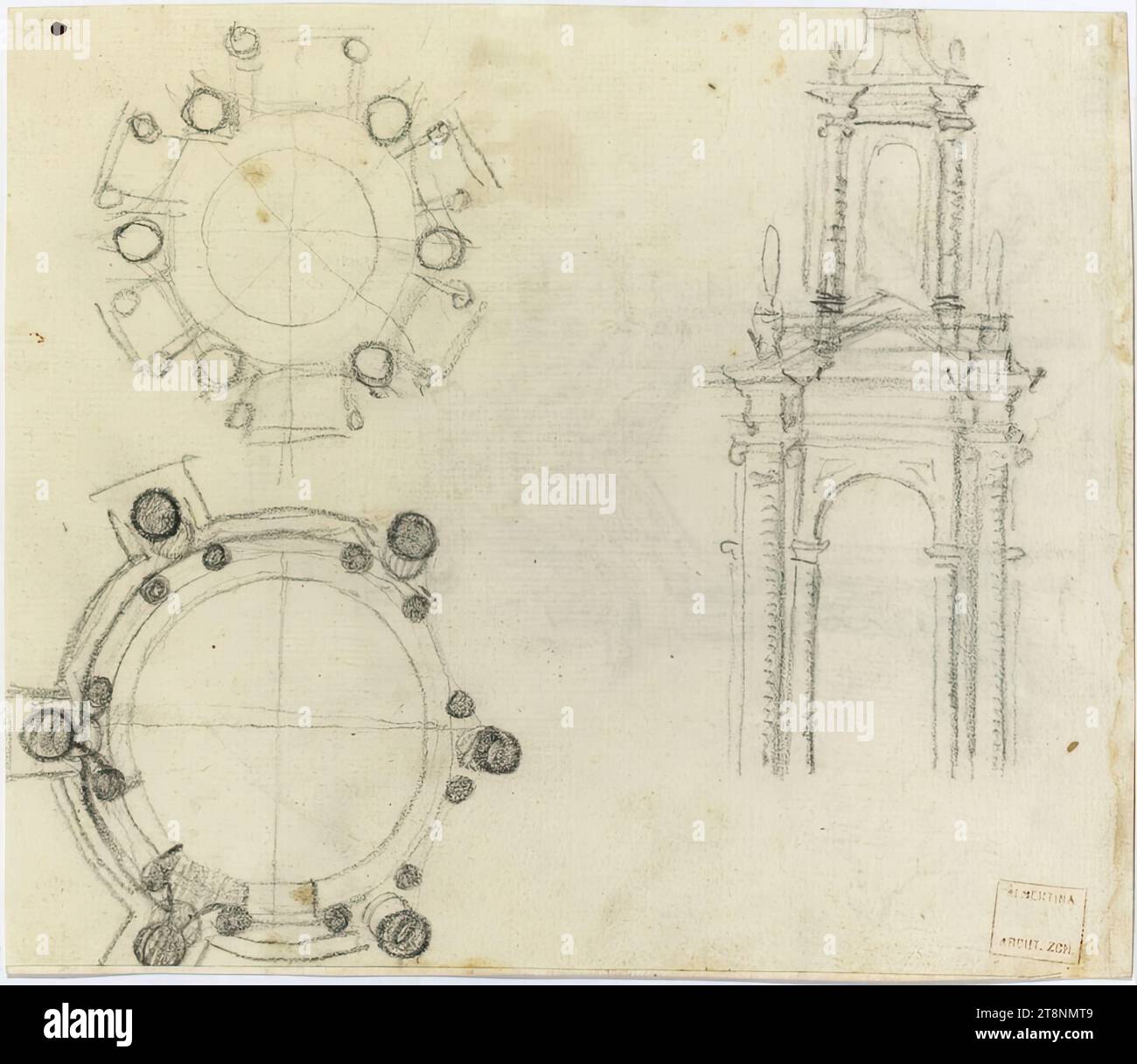 Rome, Sant' Ivo alla Sapienza, Design for the Framing of a Dome Window ...