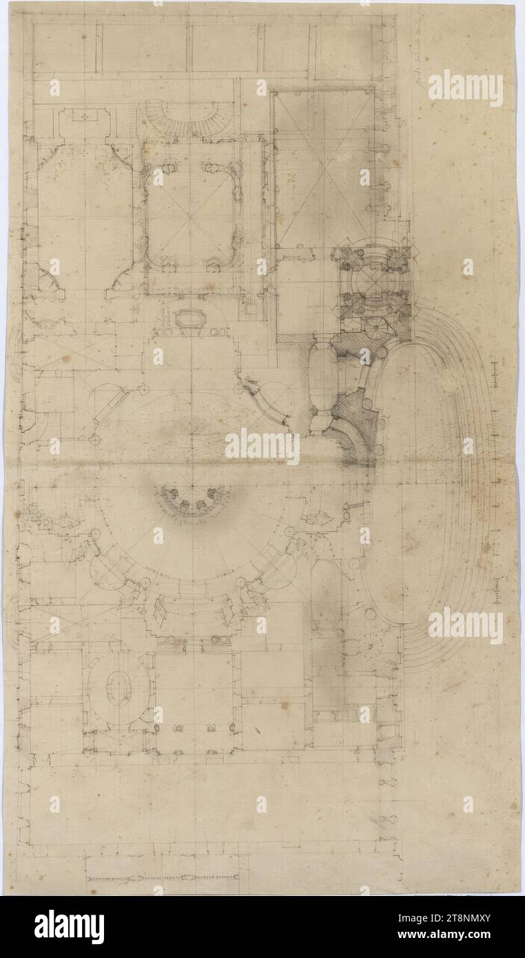 Rome, Sant' Agnese, Ground Plan with Adjoining Buildings, 1655 ...