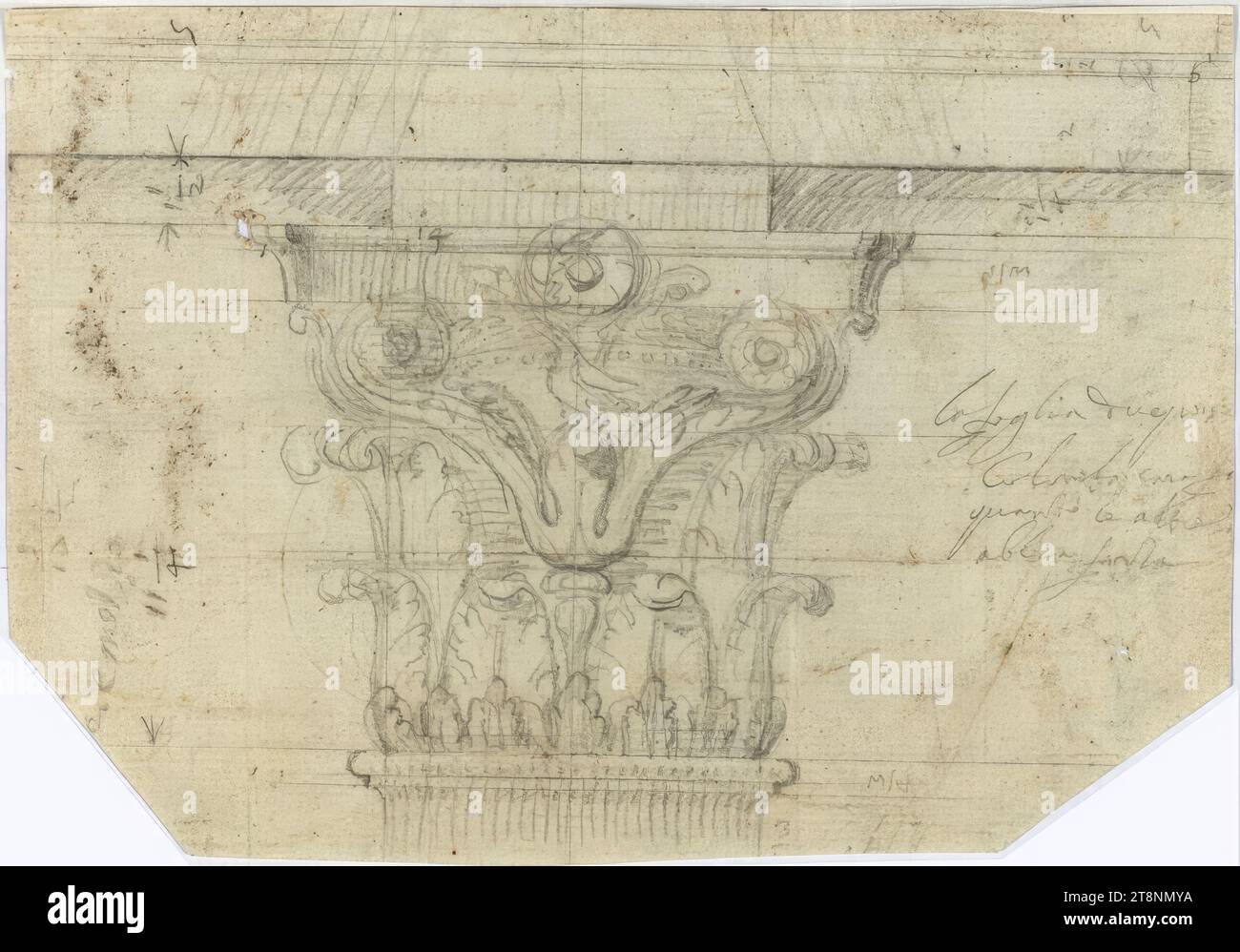 Rome, San Giovanni in Laterano, Design for a Column Capital with ...