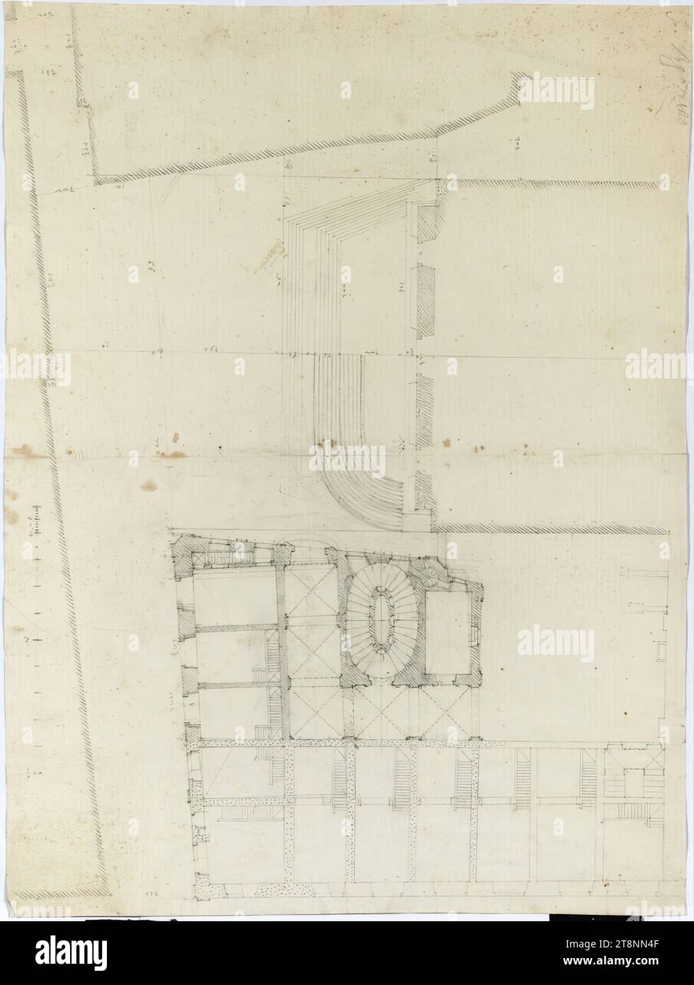 Rome, Sant' Agostino, Convent and Square, Architectural Drawing, Paper ...