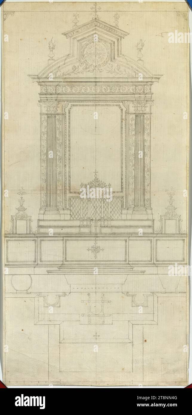 Undetermined, Rome, Altar Design, Architectural Drawing, Paper, Fine ...