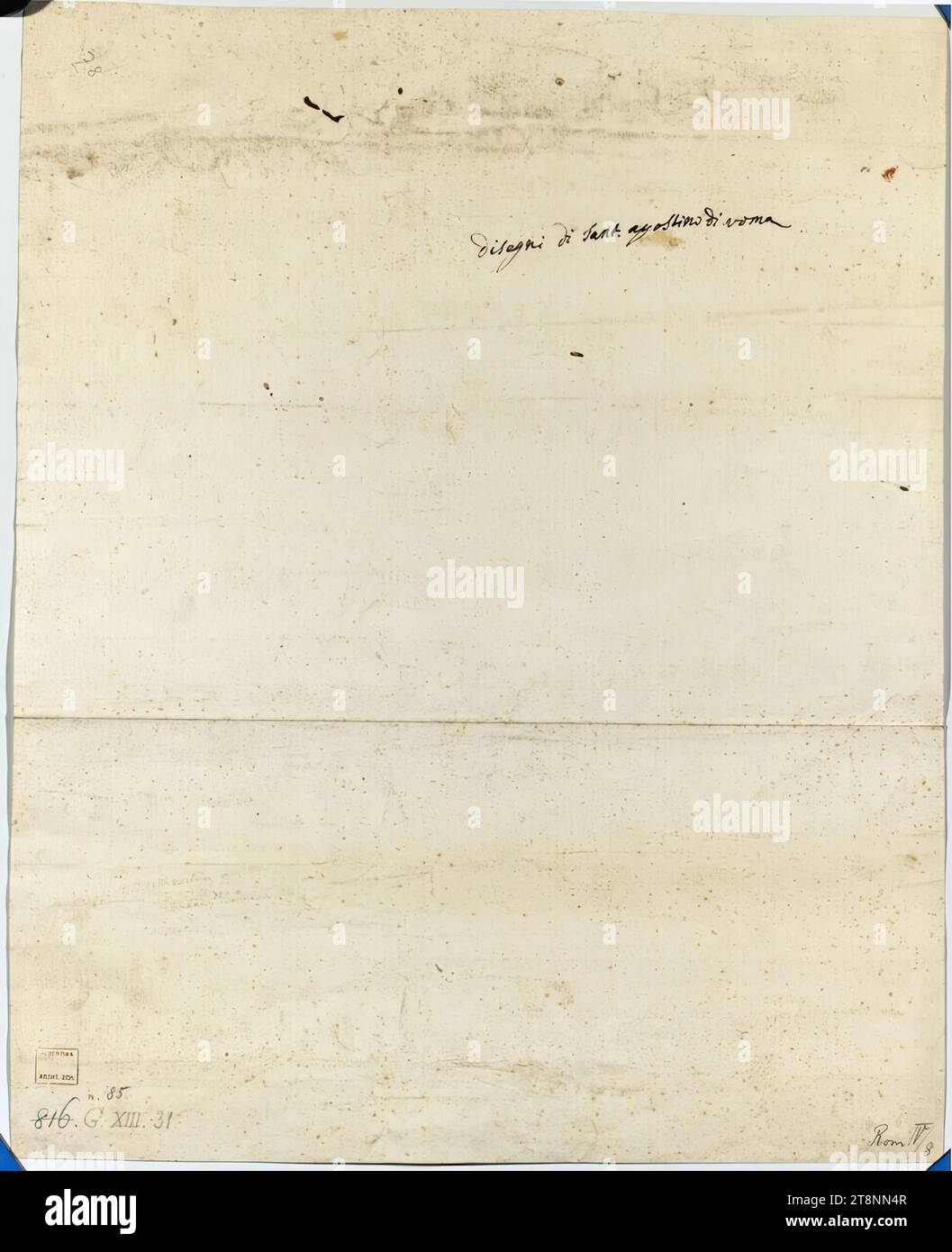 Rome, Sant' Agostino, denomination, architectural drawing, paper ...