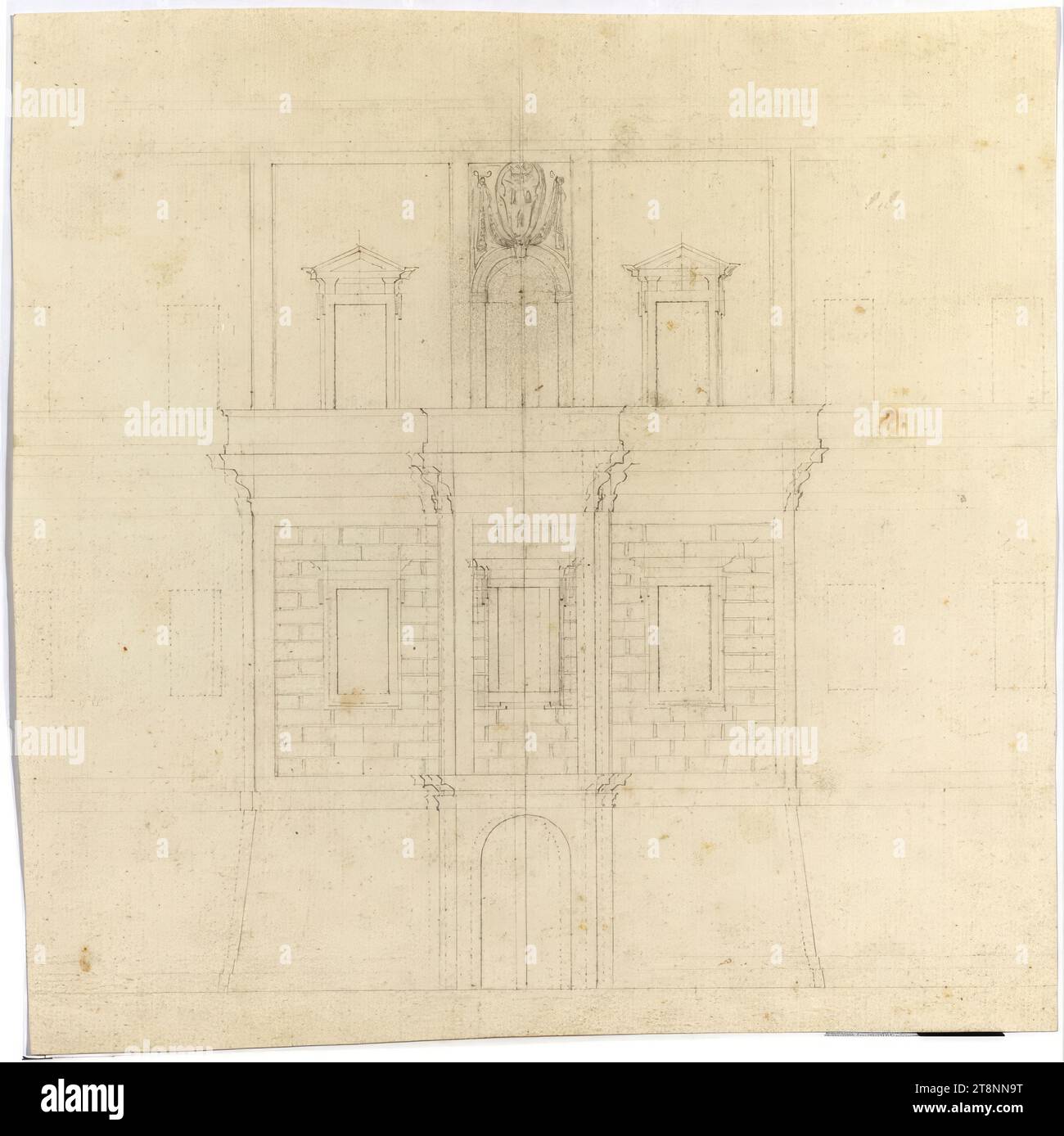 Rome, Palazzo Barberini, north facade, central avant-corps, 1631 ...