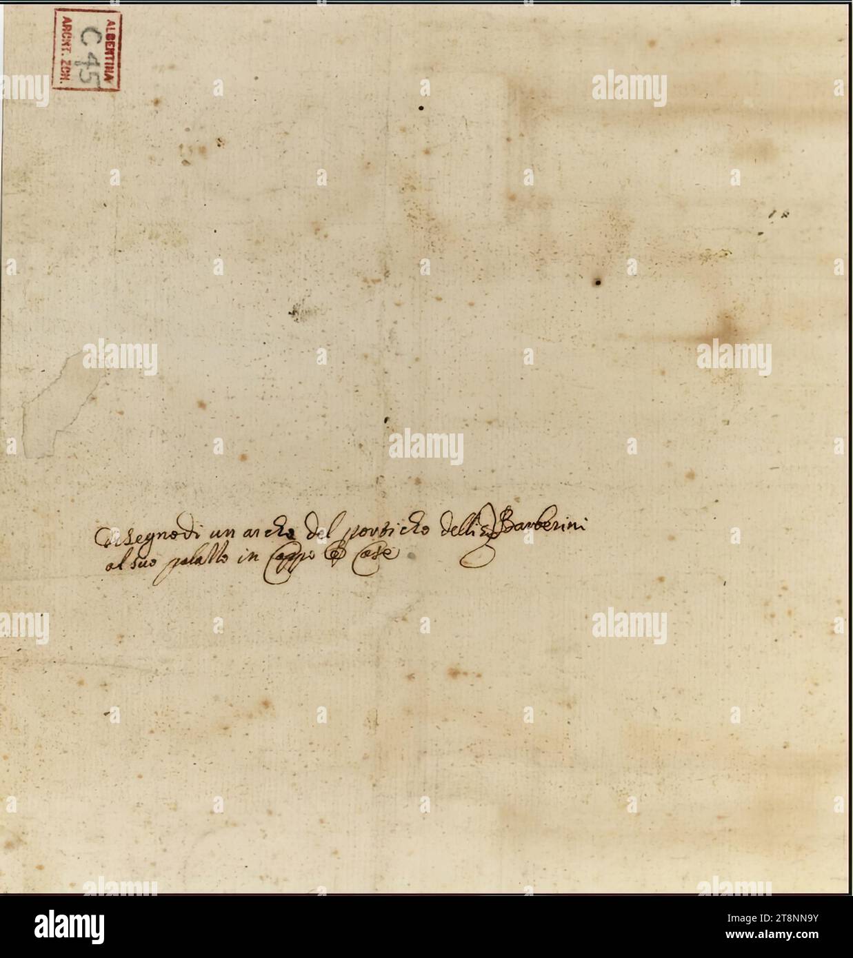 Rome, Palazzo Barberini, west facade, ground floor loggia ...