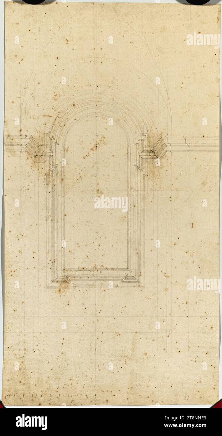 Rome, Palazzo Barberini, vestibule, wall structure, 1630, architectural ...