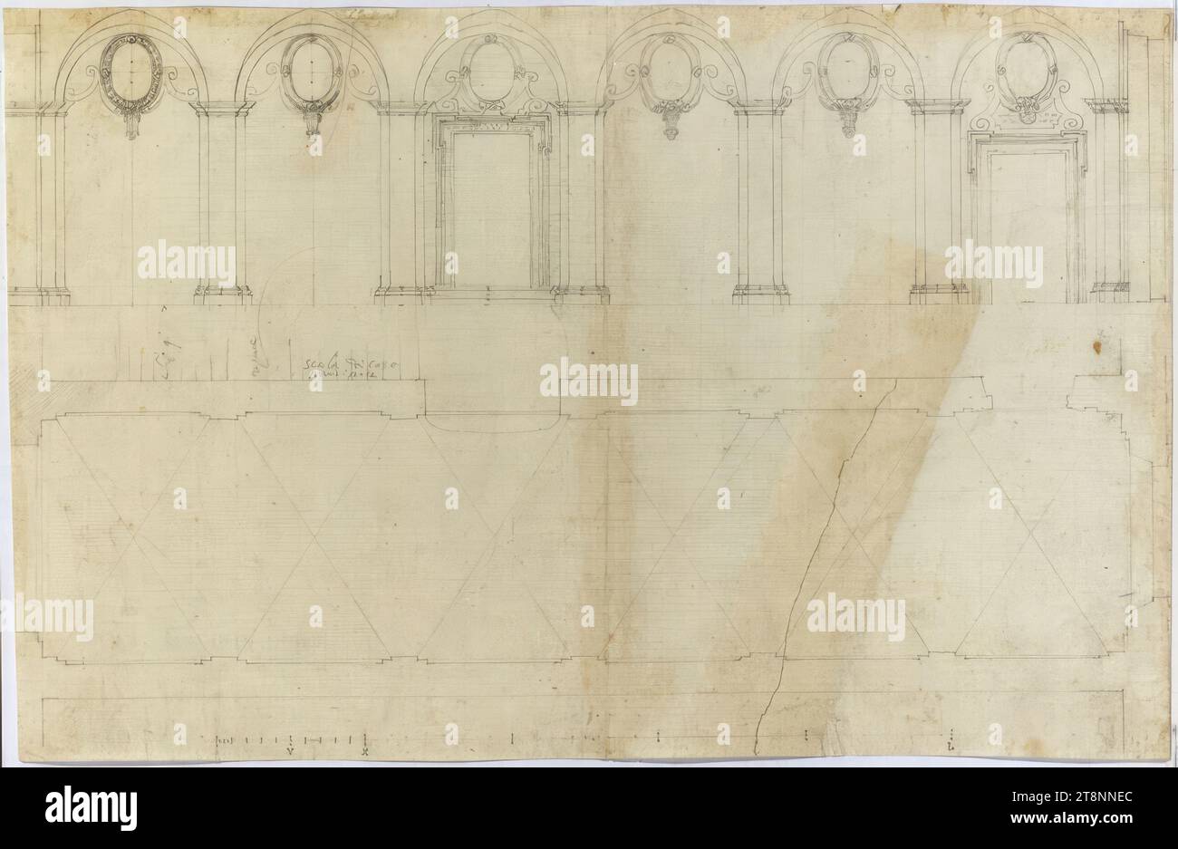 Rome, S.Maria dei Sette Dolori, entrance hall of the monastery ...